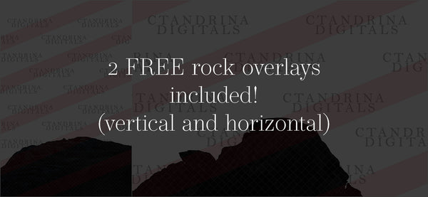 Solar Eclipse Inspired Digital Backdrops, 2 FREE Rock Overlays ...