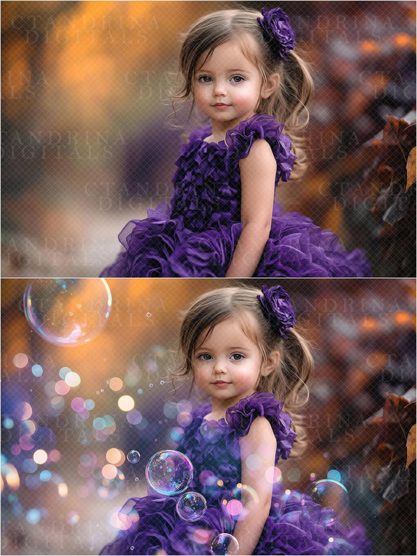 Bubbles and Bokeh Digital Backdrop Overlays – CTandRinaDigitals