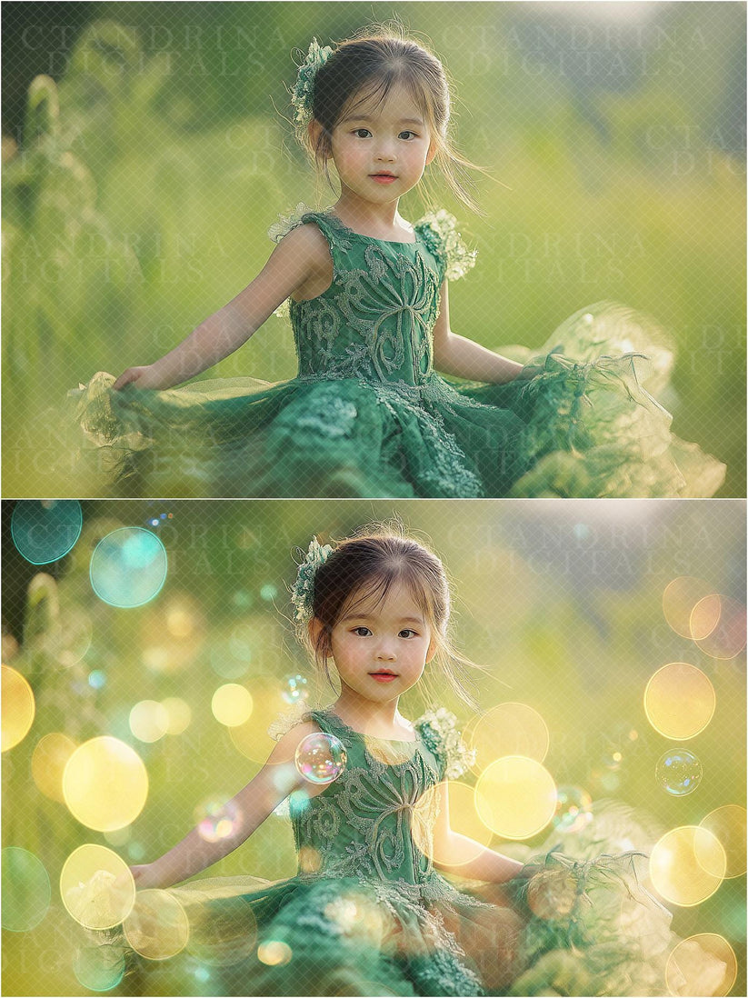 Bubbles and Bokeh Digital Backdrop Overlays – CTandRinaDigitals