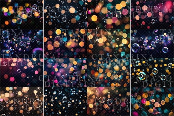 Bubbles and Bokeh Digital Backdrop Overlays – CTandRinaDigitals