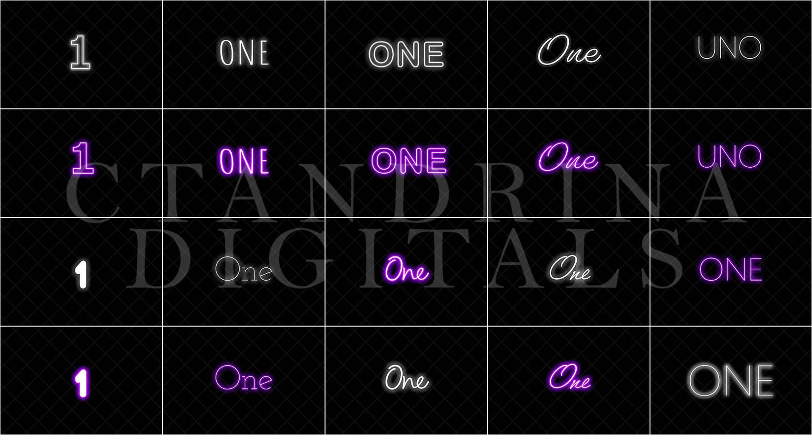 Cake Smash PNG Neon Sign Overlays – CTandRinaDigitals