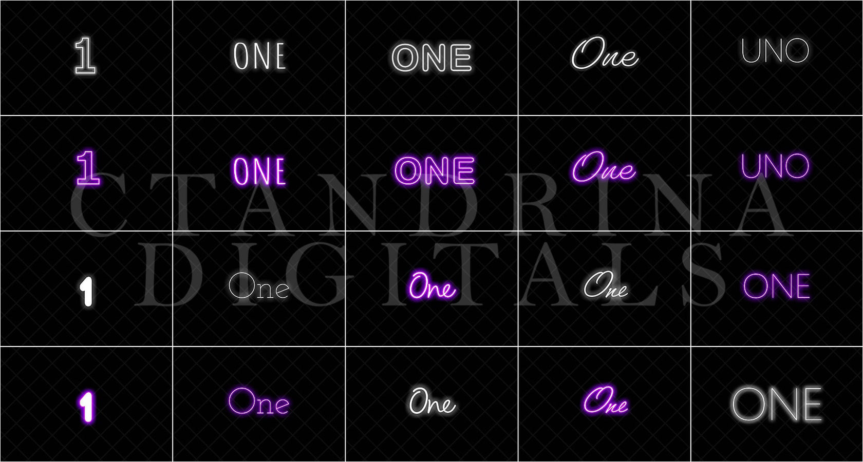 Cake Smash PNG Neon Sign Overlays – CTandRinaDigitals