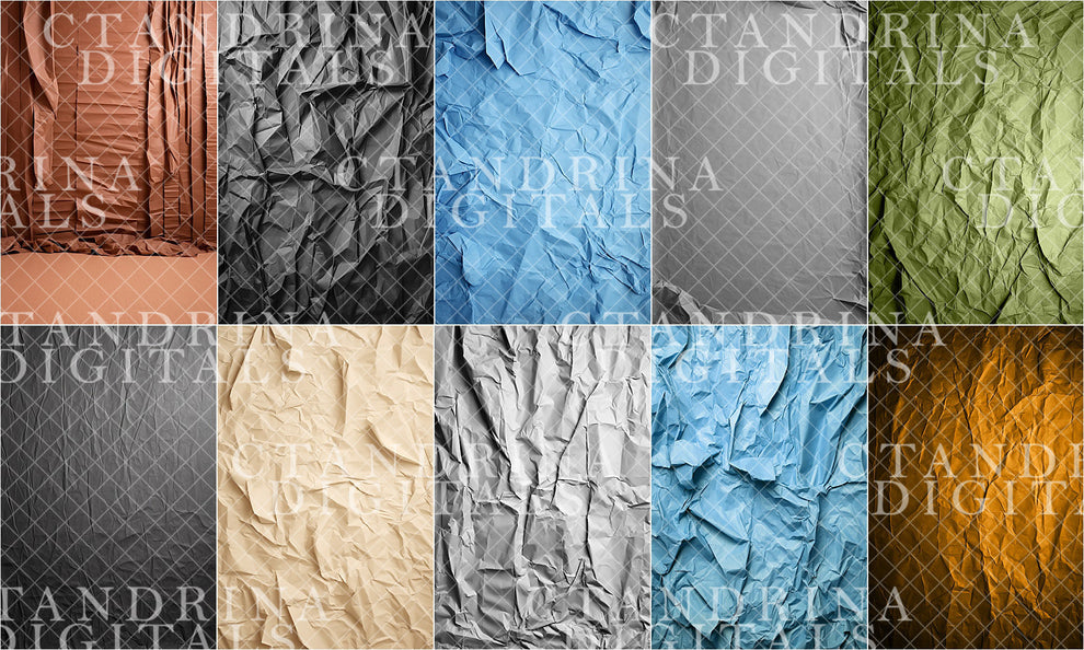 Wrinkled Paper Digital Backdrop Overlays – CTandRinaDigitals