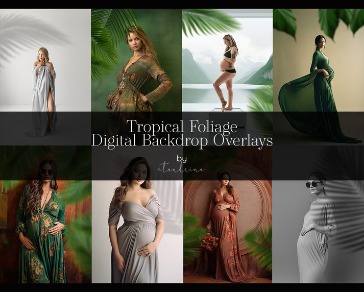 Tropical Leaf PNG Overlays for Photoshop – CTandRinaDigitals