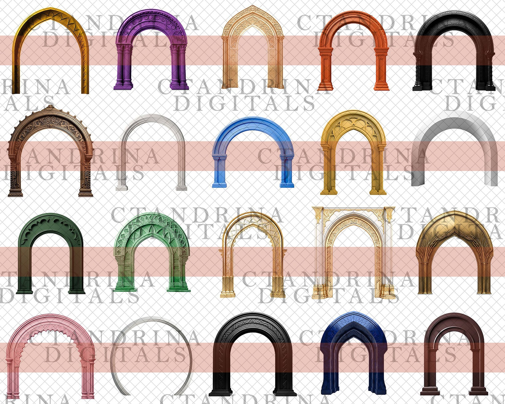 Arch PNG Overlays – CTandRinaDigitals