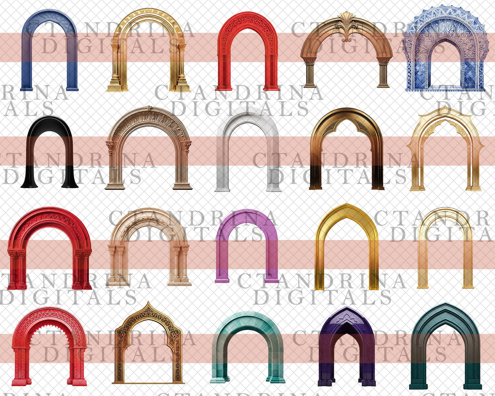 Arch PNG Overlays – CTandRinaDigitals